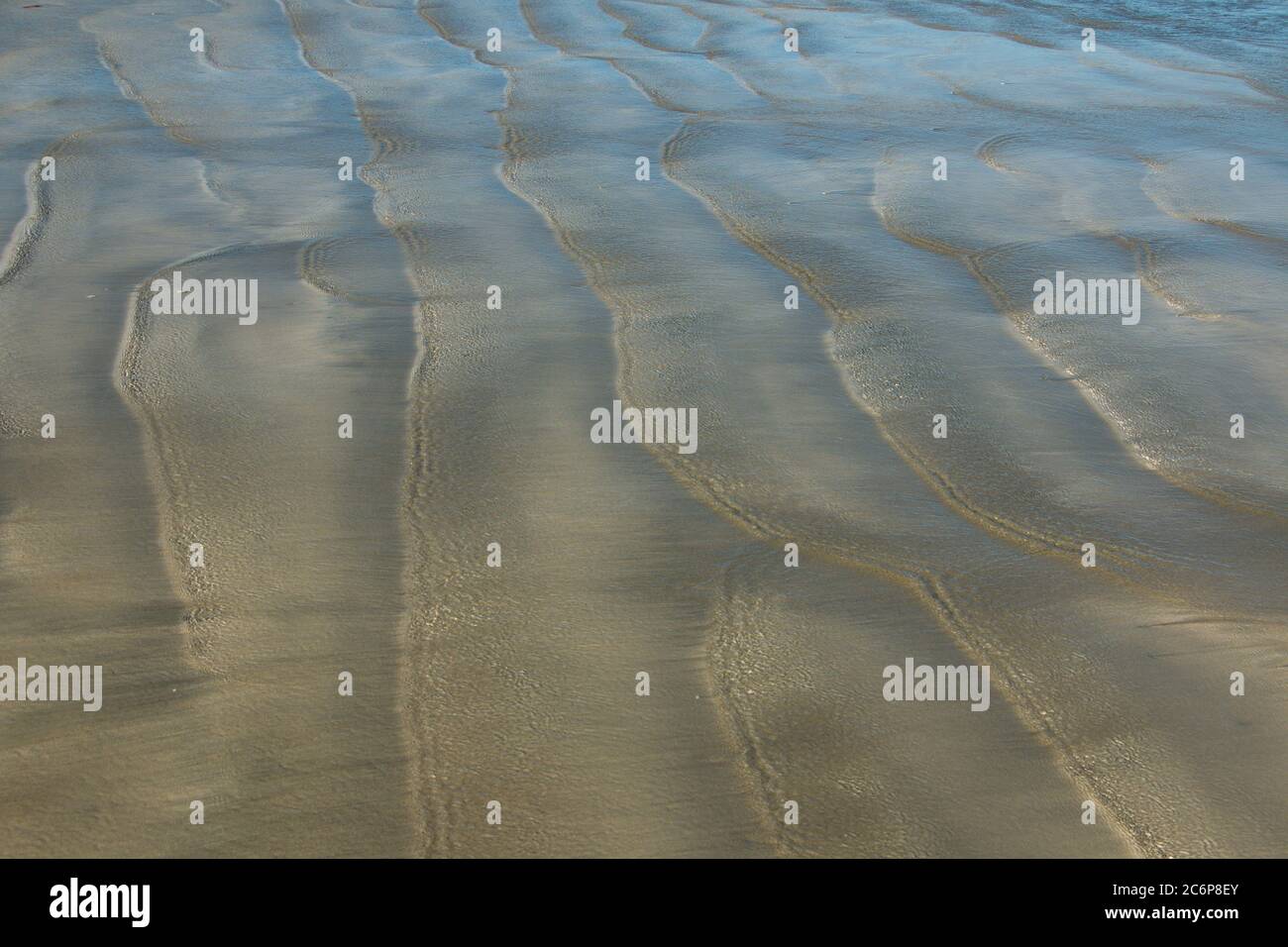 Sand formation on the beach of Tamarindo in Costa Rica, Central America ...