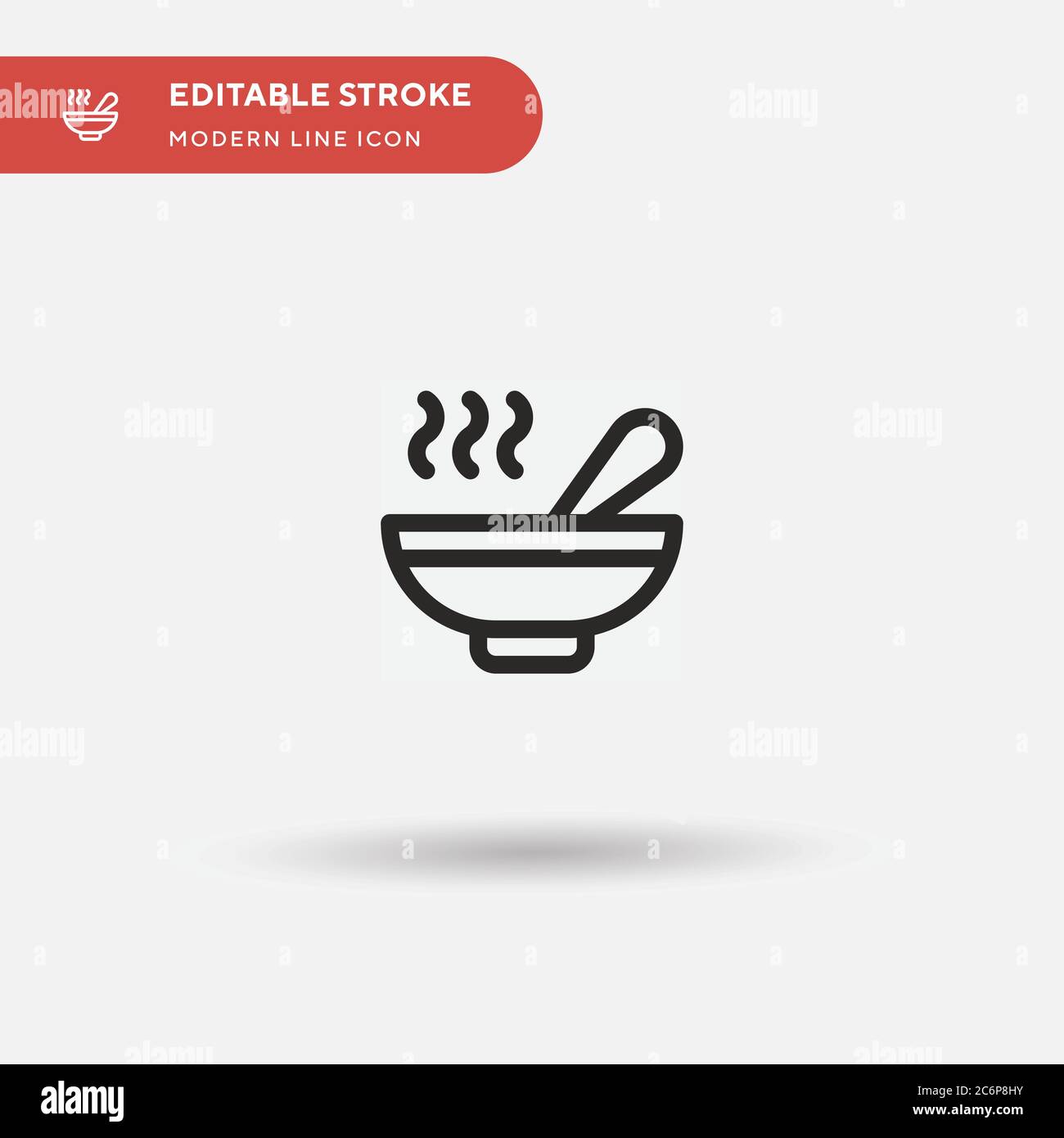 Soup Simple vector icon. Illustration symbol design template for web ...