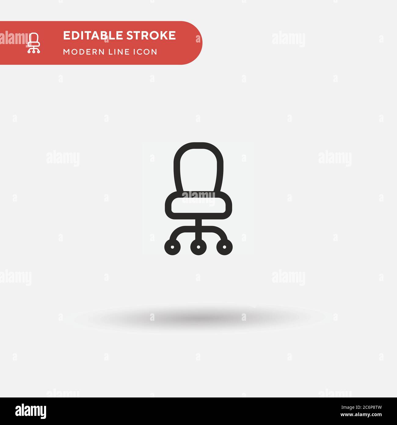 Desk Chair Simple vector icon. Illustration symbol design template for ...