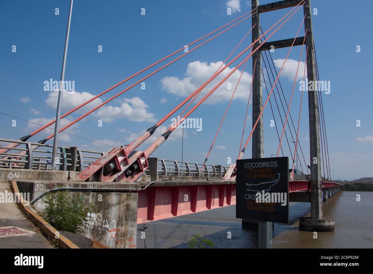 Bridge of friendship between Costa Rica and Taiwan over river Tempisque ...