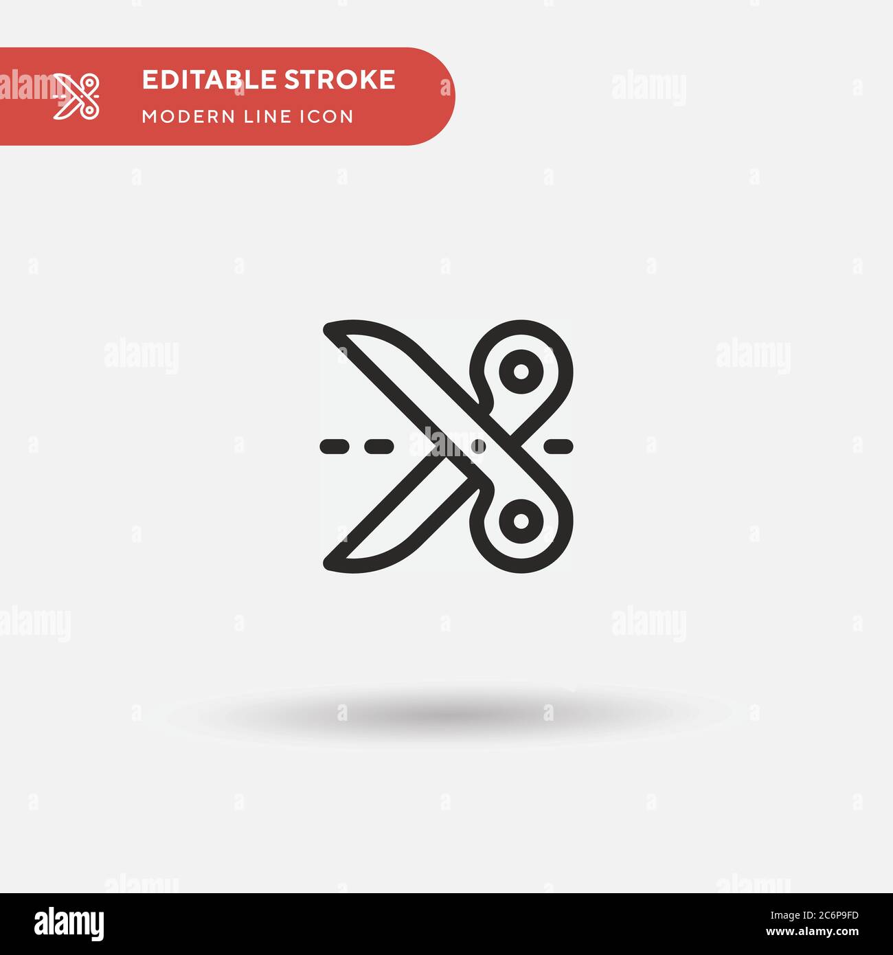 Scissors Simple vector icon. Illustration symbol design template for ...