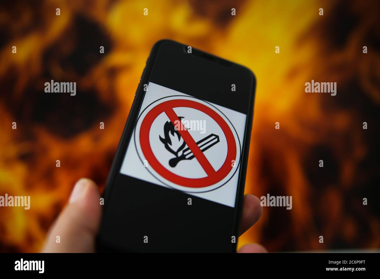 Fire prevention safety sign burn hi-res stock photography and images ...