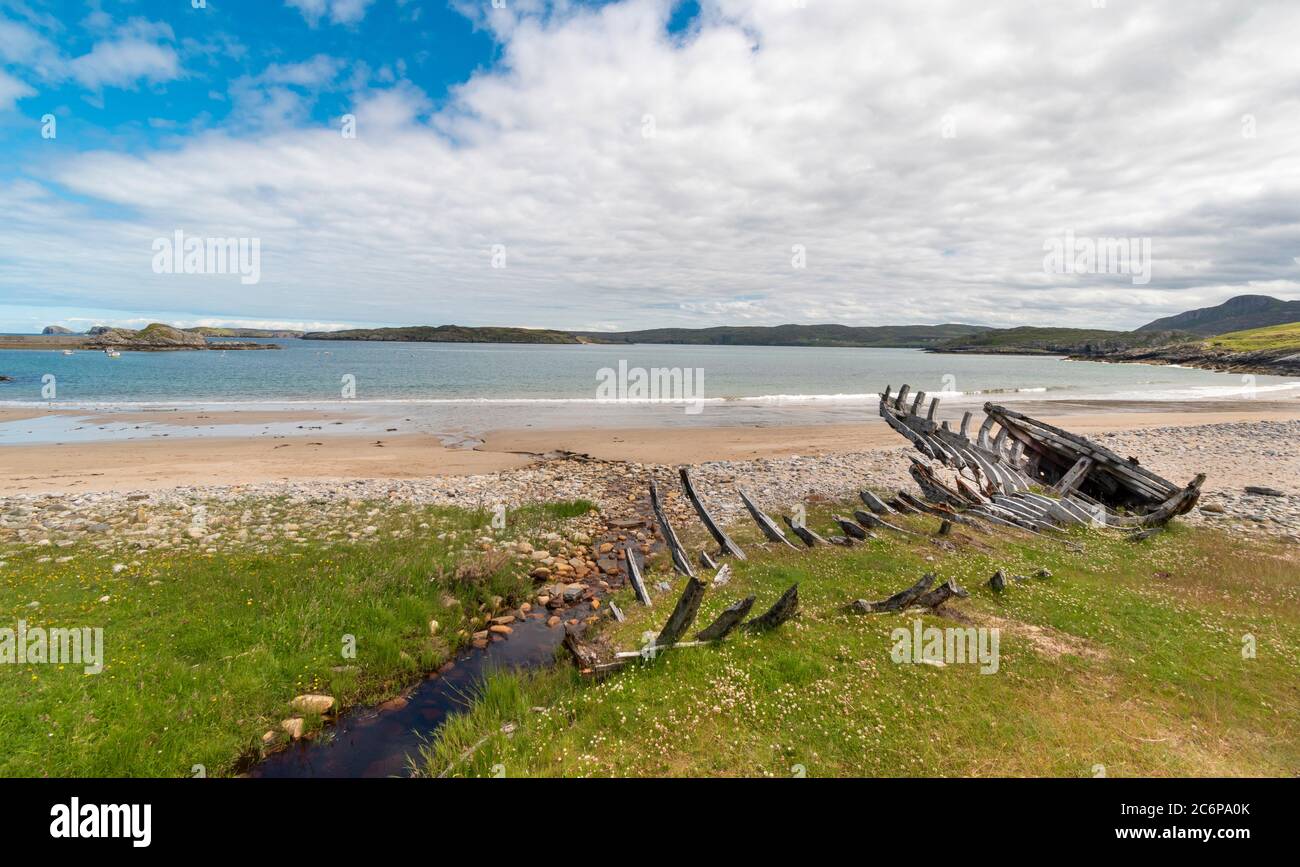 TALMINE AND TALMINE BAY SUTHERLAND SCOTLAND IN SUMMER THE WRECK OF THE ...