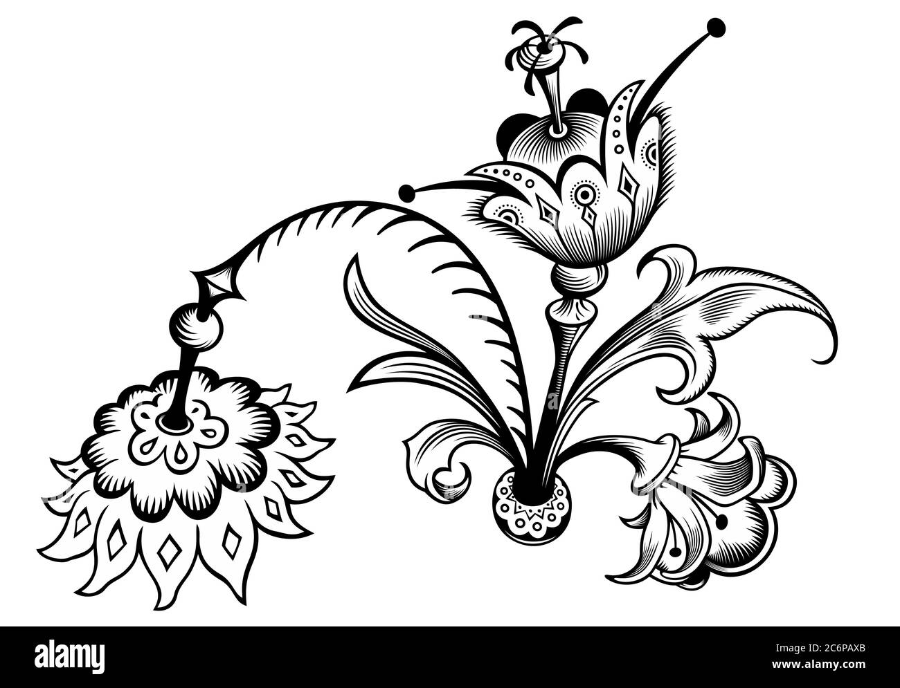 Engraved decor Black and White Stock Photos & Images - Alamy