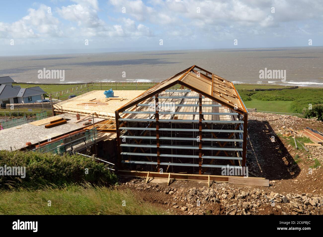 The long awaited village hall under construction in Ogmore by sea with ...