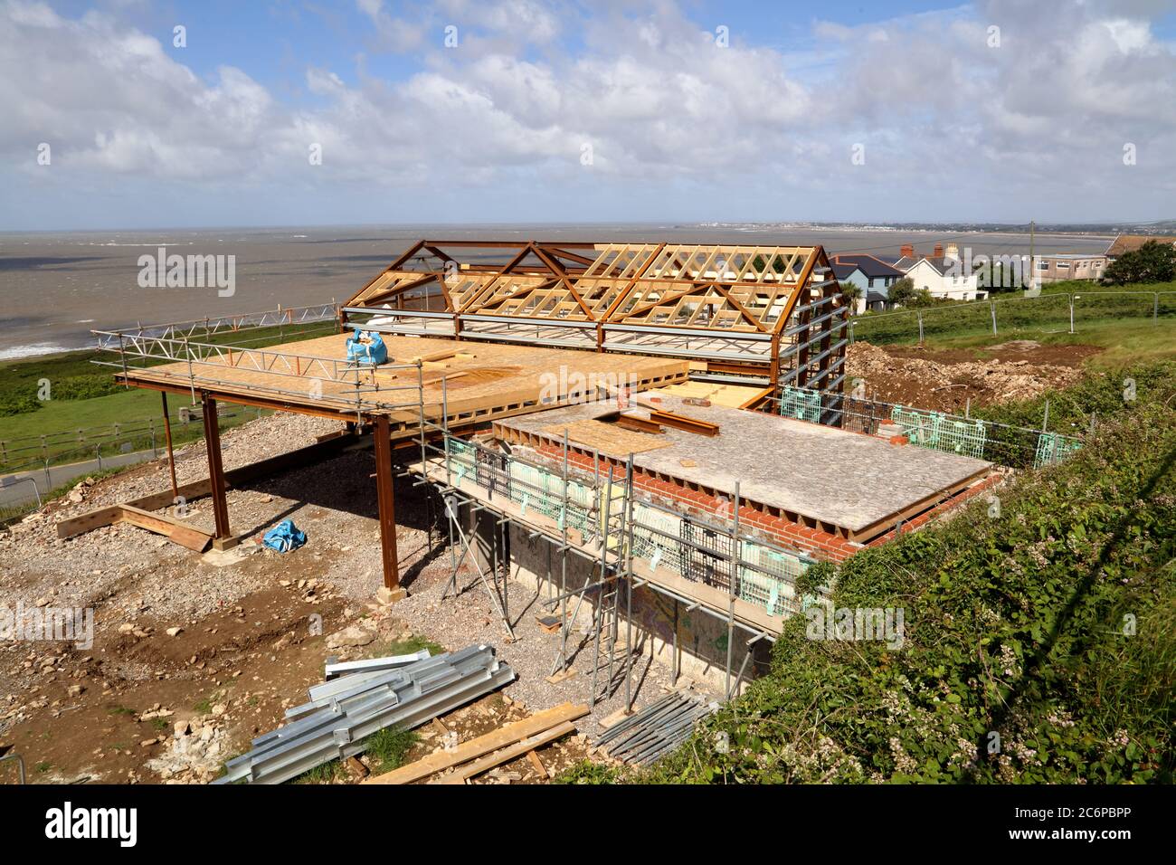 The long awaited village hall under construction in Ogmore by sea with ...