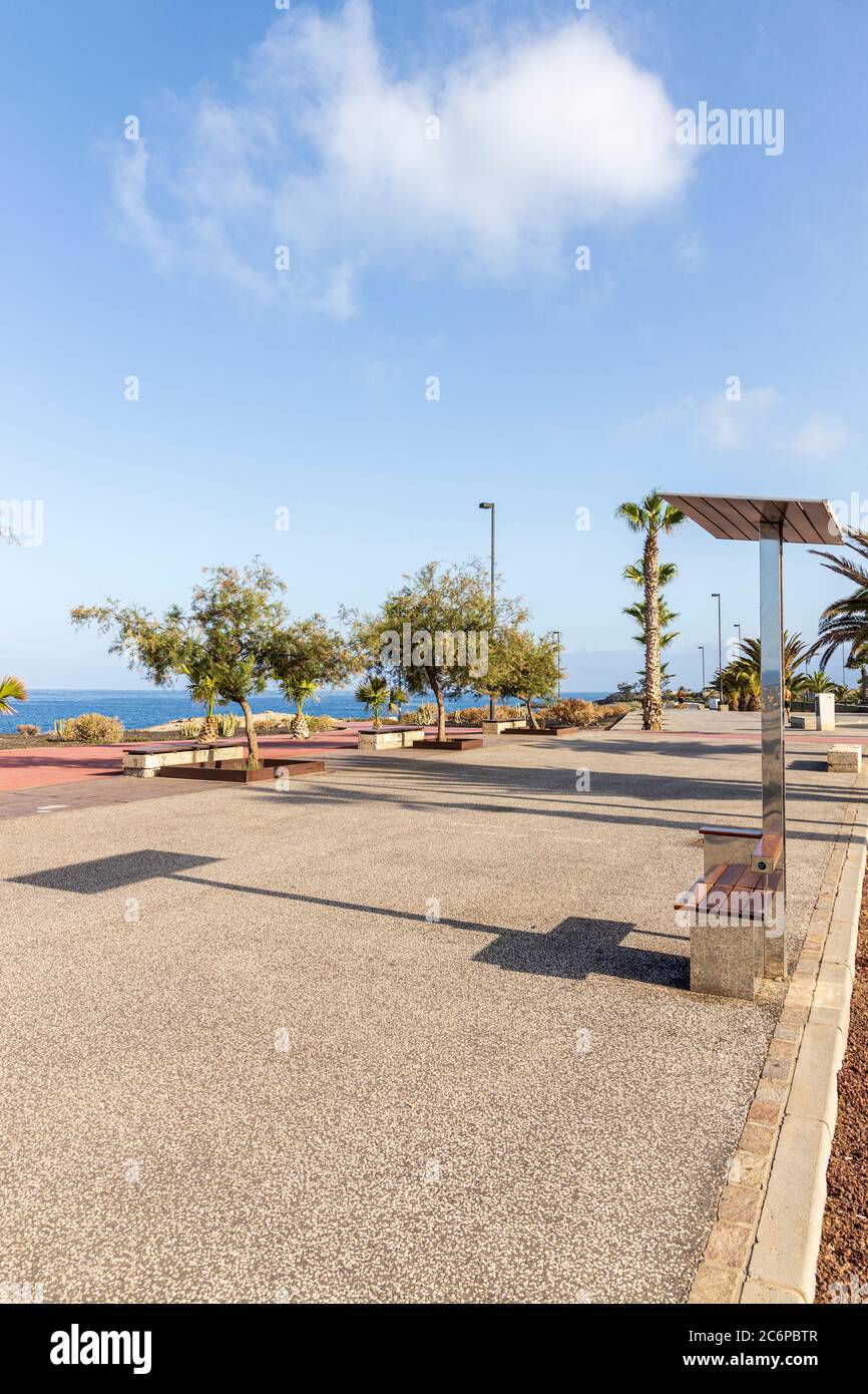 Hi tech bench with solar powered USB charging ports at La Jaquita ...