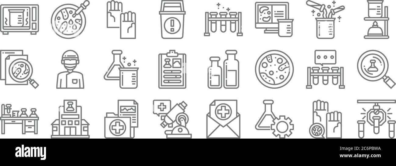 laboratory and science line icons. linear set. quality vector line set ...