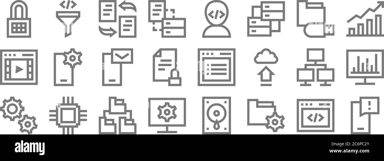 development line icons. linear set. quality vector line set such as ...