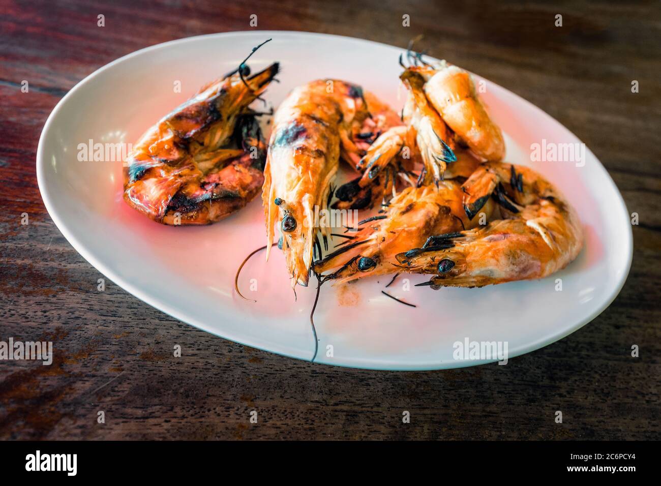 Freshly cooked prawns at local market at Phuket, Thailand Stock Photo ...