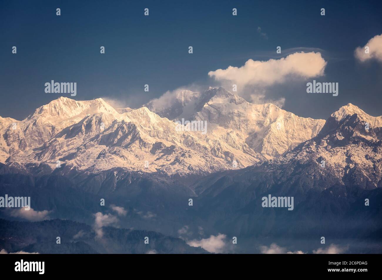Morning View of Kachenjunga Peak from Darjeeling, India Stock Photo - Alamy
