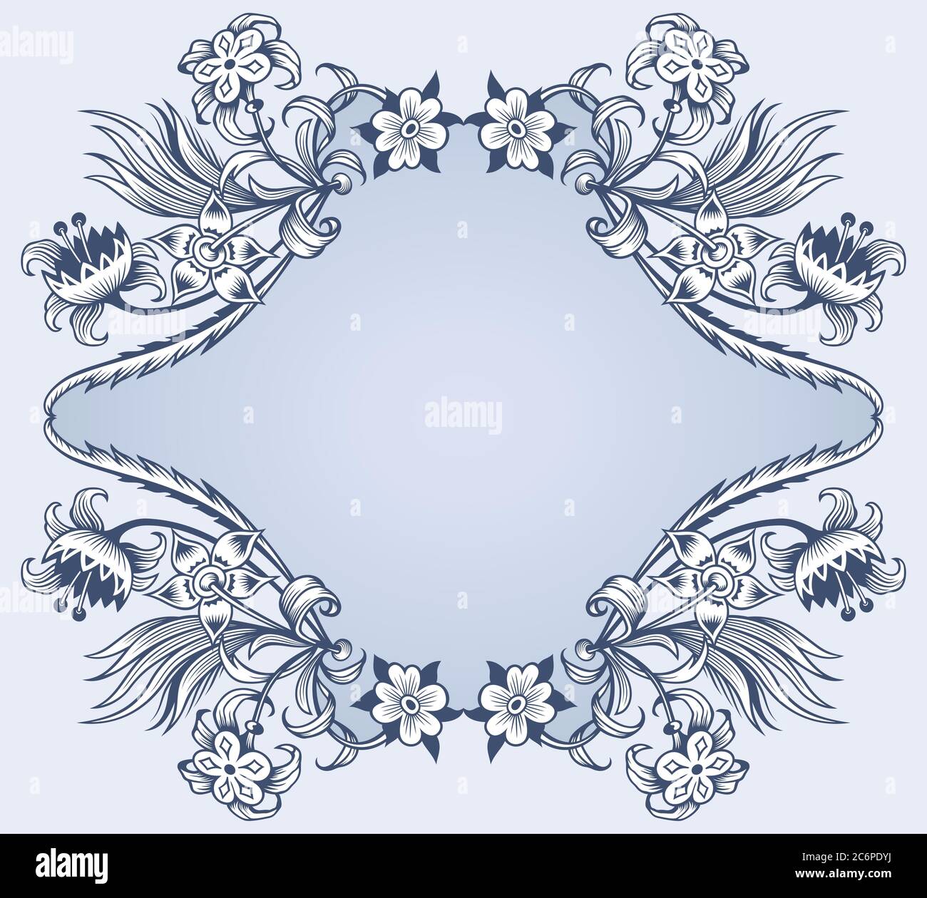 Floral hand drawn vector vintage border Stock Vector Image & Art - Alamy