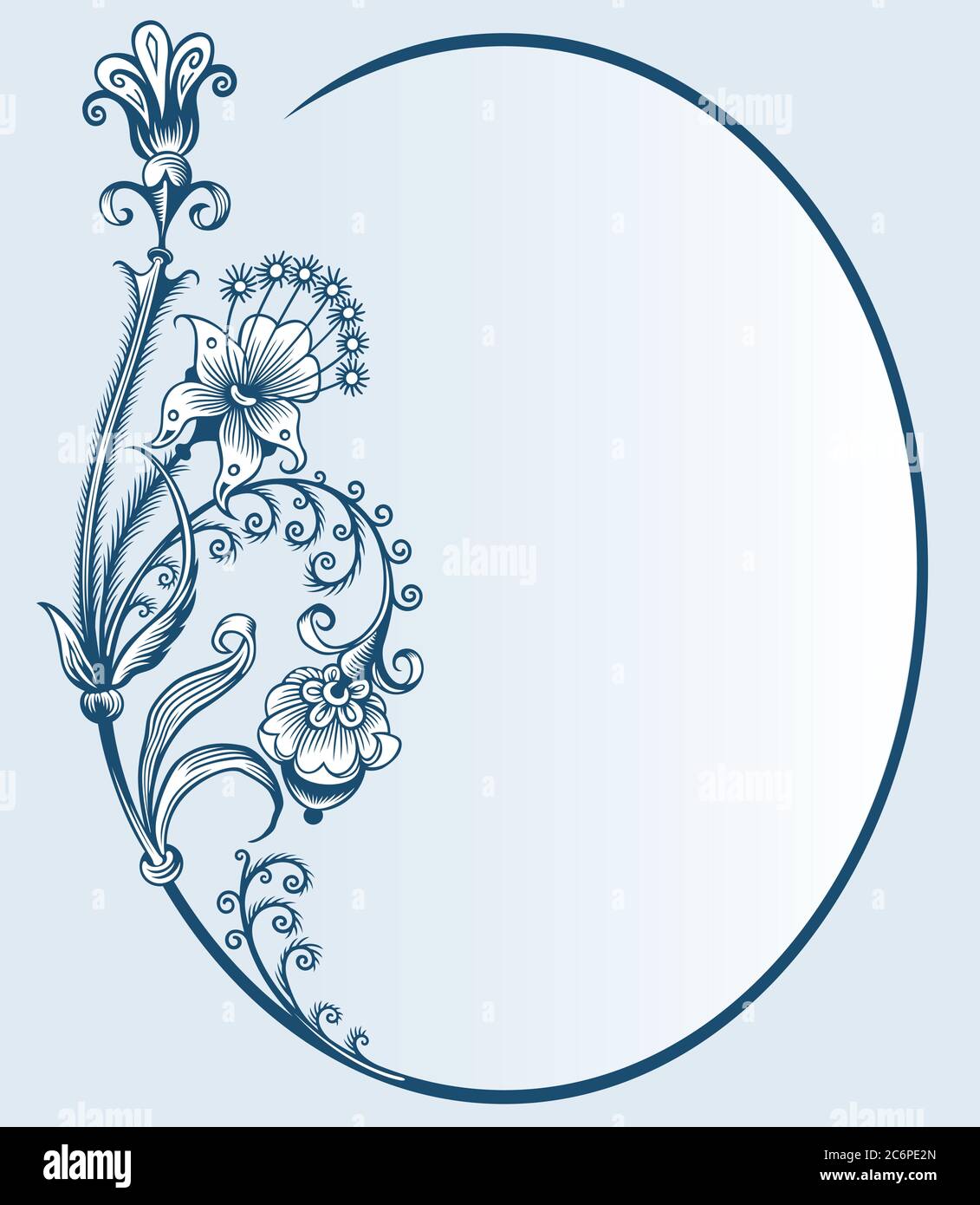 Floral hand drawn vector vintage border Stock Vector Image & Art - Alamy