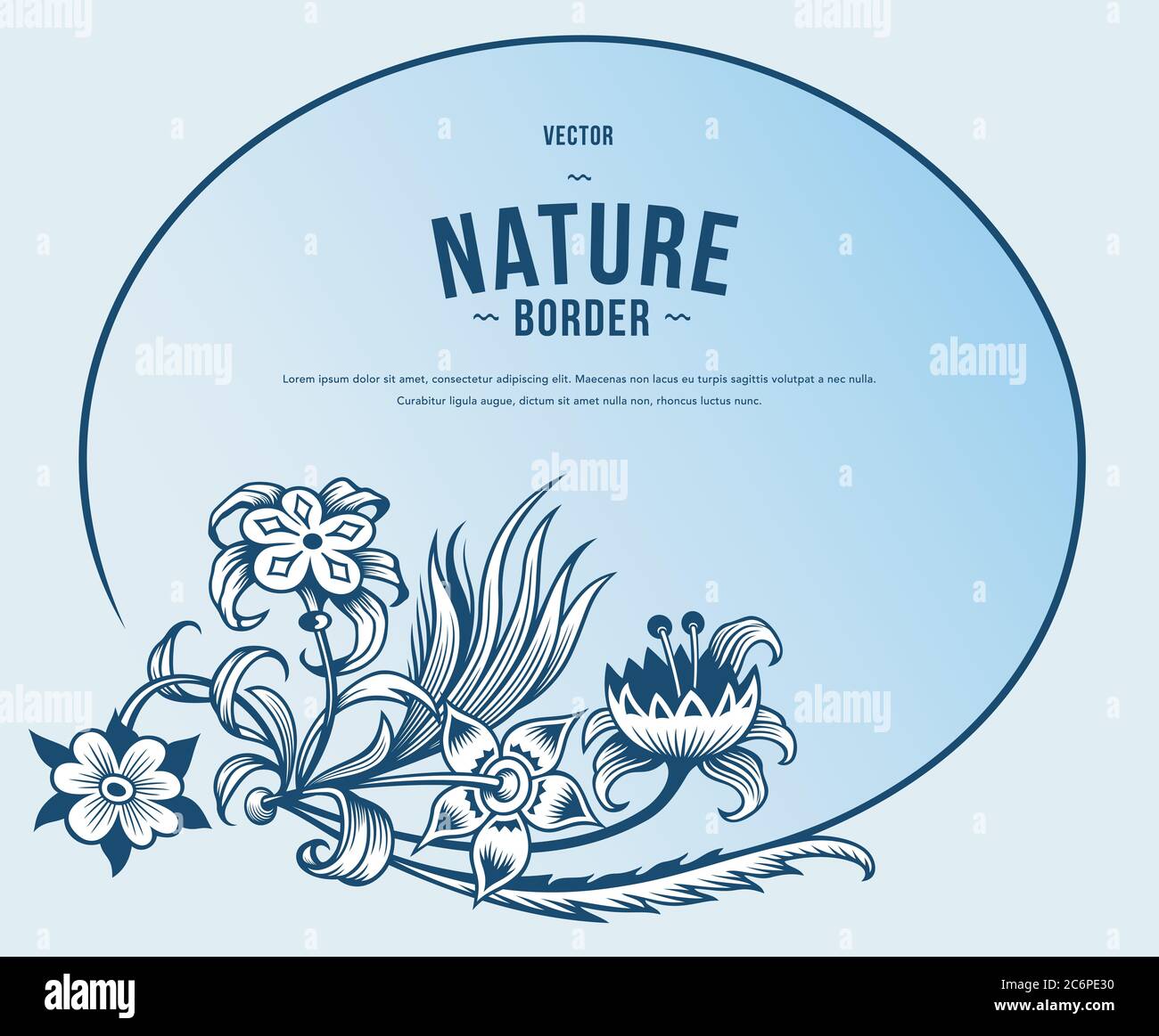 Floral hand drawn vector vintage border Stock Vector Image & Art - Alamy