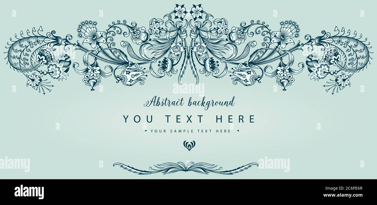 Floral hand drawn vector vintage border Stock Vector Image & Art - Alamy