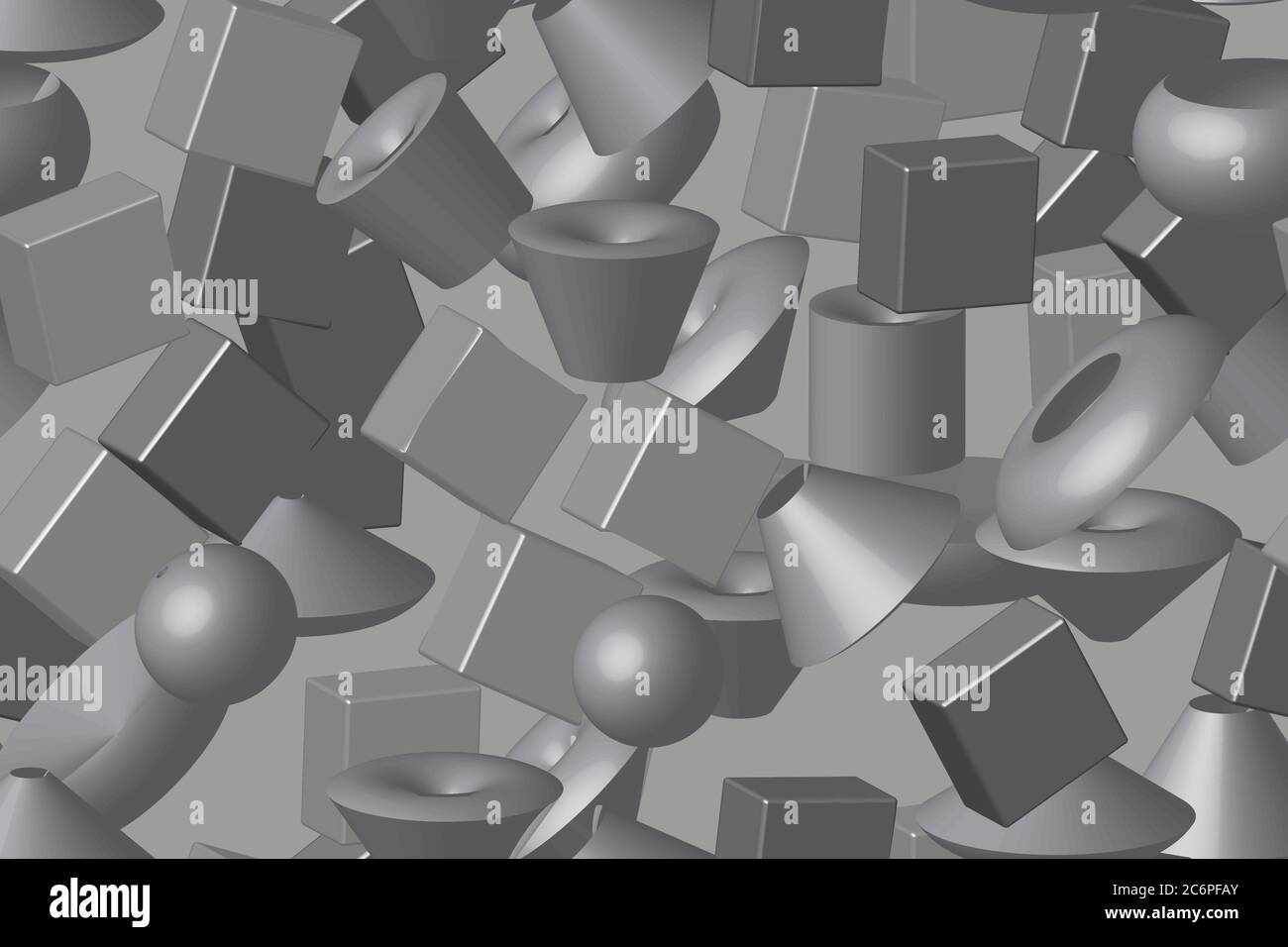 Abstract Volume Shapes and Cubes 3D Seamless Illustration Stock Vector ...