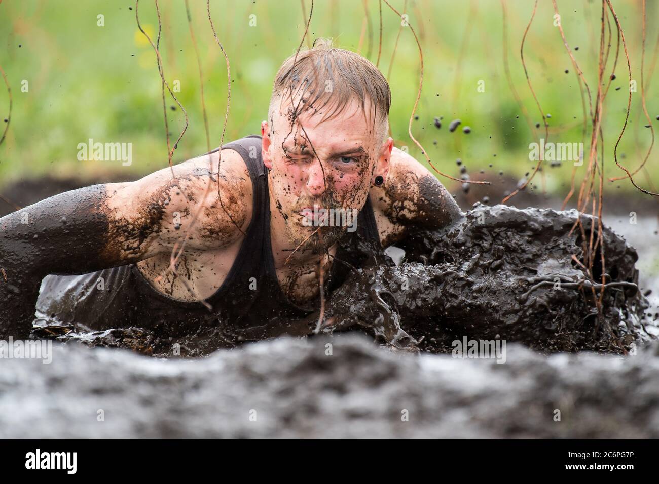 2020 07 11. Vilnius, Lithuania. Extreme Obstacle Course "ALFA RUN 2020 ...