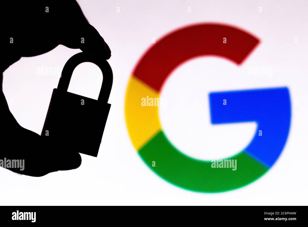 Brazil. 11th July, 2020. In this photo illustration a padlock appears ...