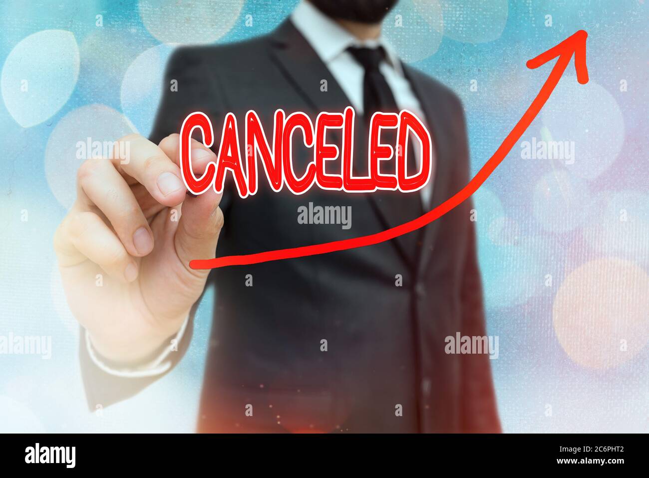 Handwriting text writing Canceled. Conceptual photo to decide not to ...