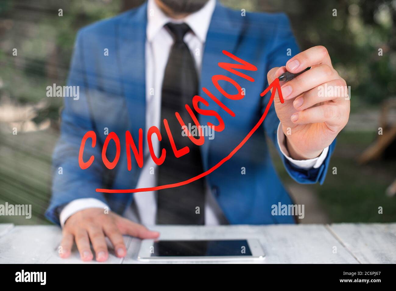 Text sign showing Conclusion. Business photo text used at the end of a ...
