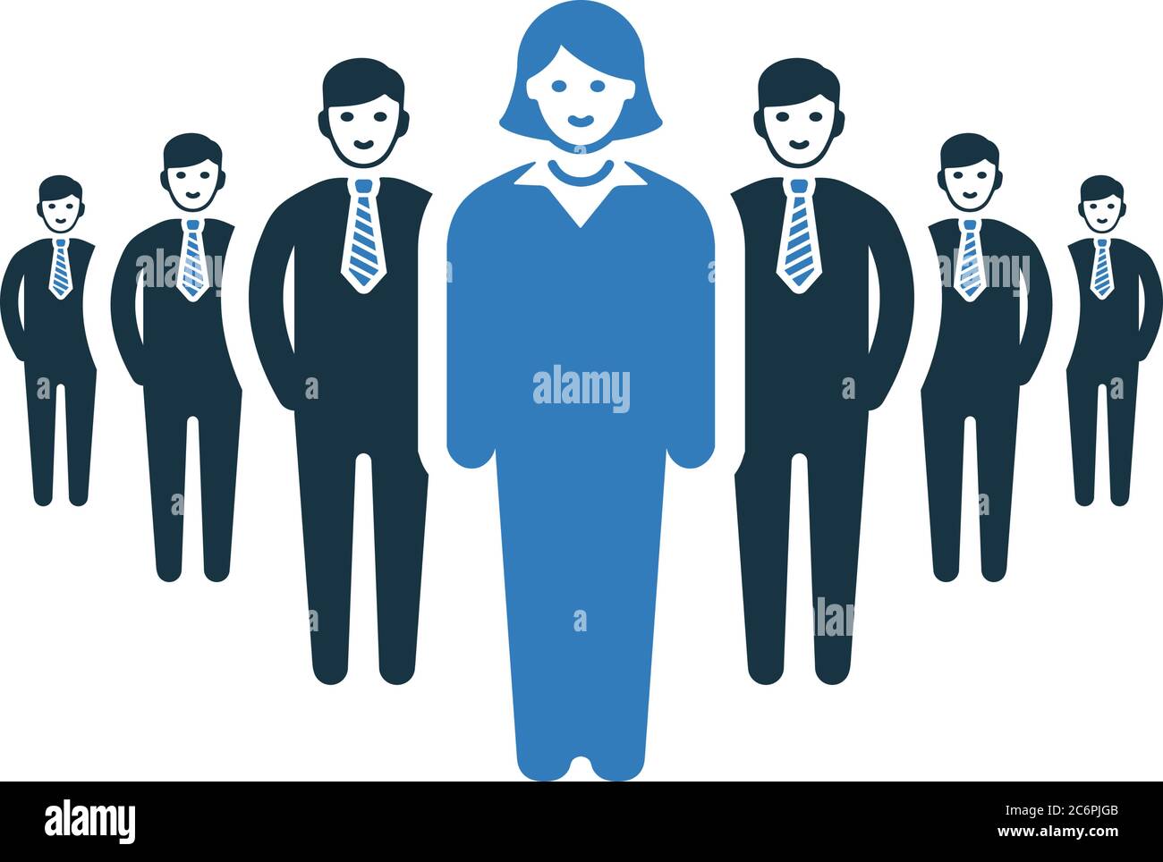 Lady boss / female leader icon. Beautiful design and fully editable ...