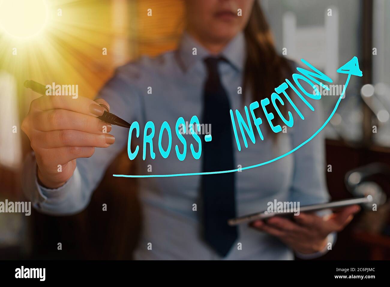 Text sign showing Cross Infection. Business photo showcasing ...