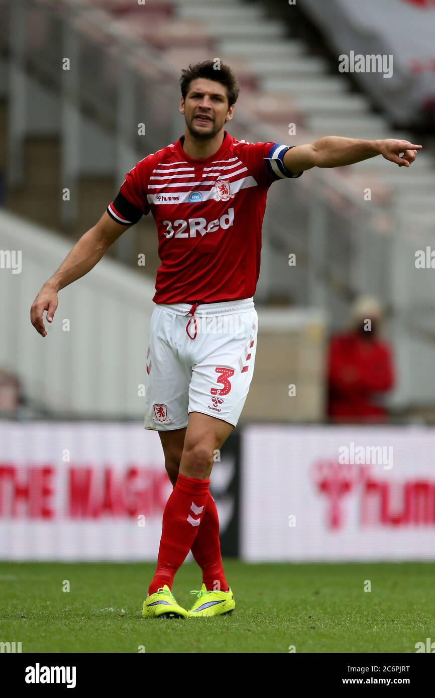 Middlesbrough's George Friend during the Sky Bet Championship match at ...
