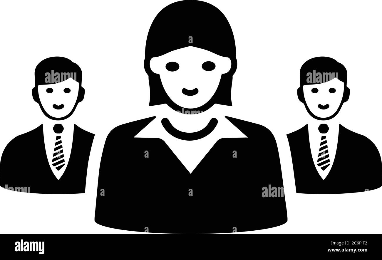 Female leadership icon / vector graphics. Use for commercial, print ...