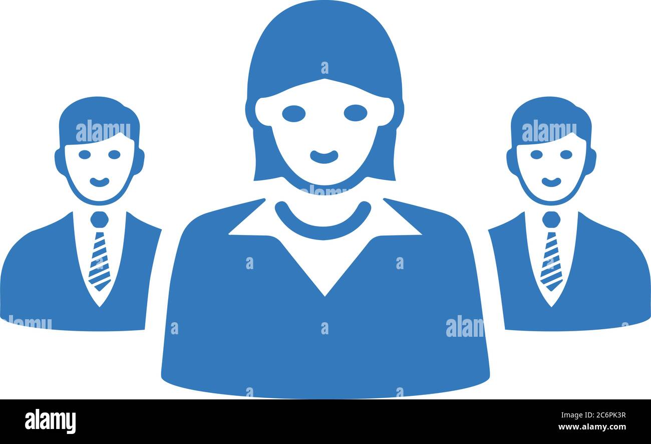 Female leadership icon / vector graphics. Use for commercial, print ...