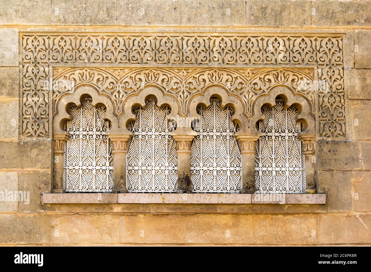 Traditional Moroccan window in moorish style of architecture and ...