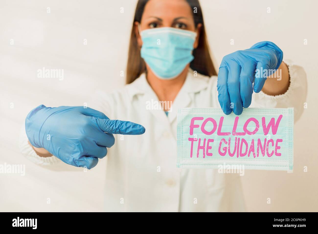 Writing Note Showing Follow The Guidance Business Concept For