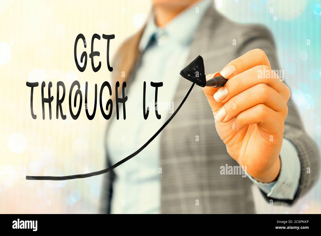 Conceptual hand writing showing Get Through It. Concept meaning ...