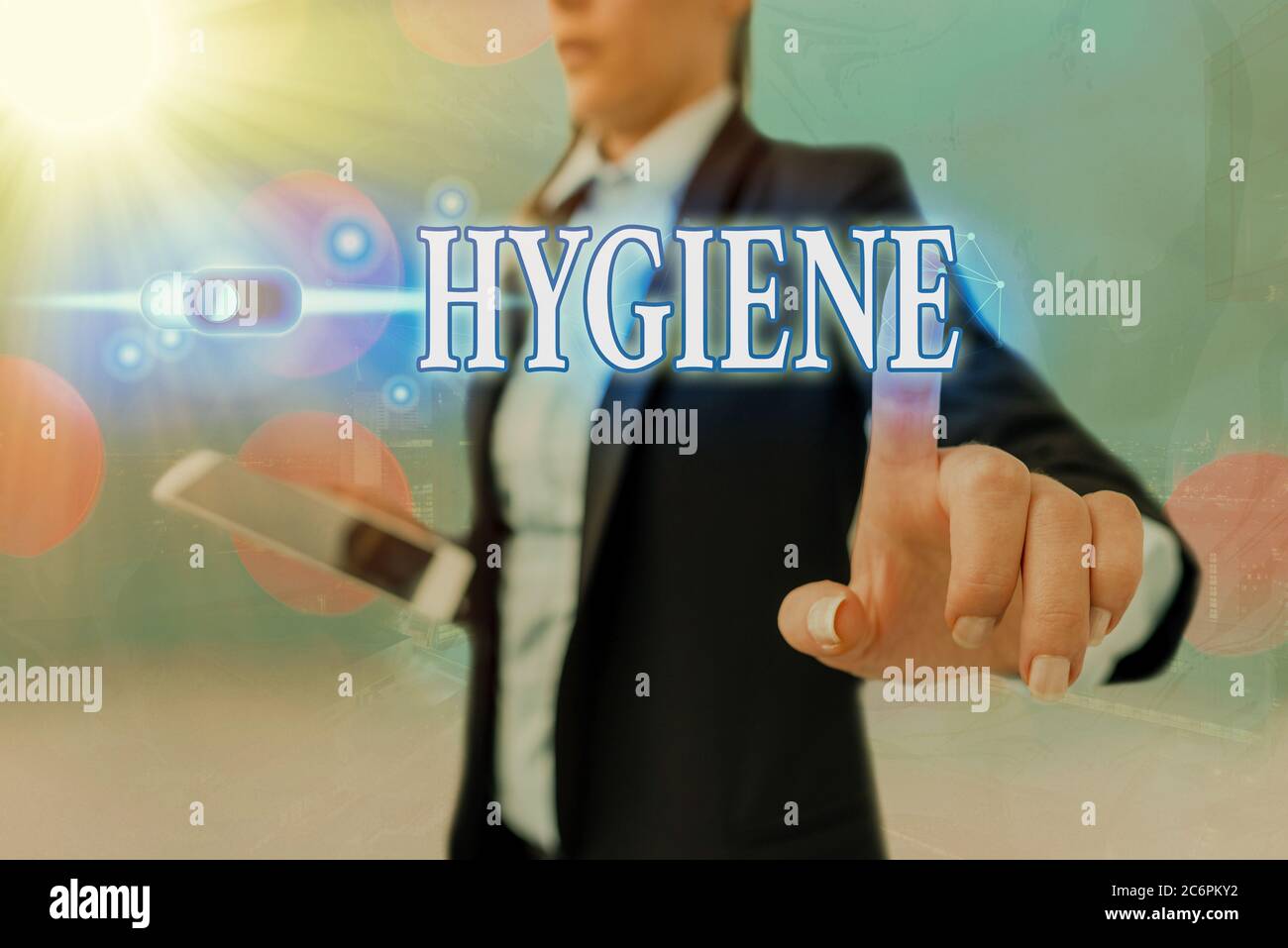 Conceptual hand writing showing Hygiene. Concept meaning study of ...