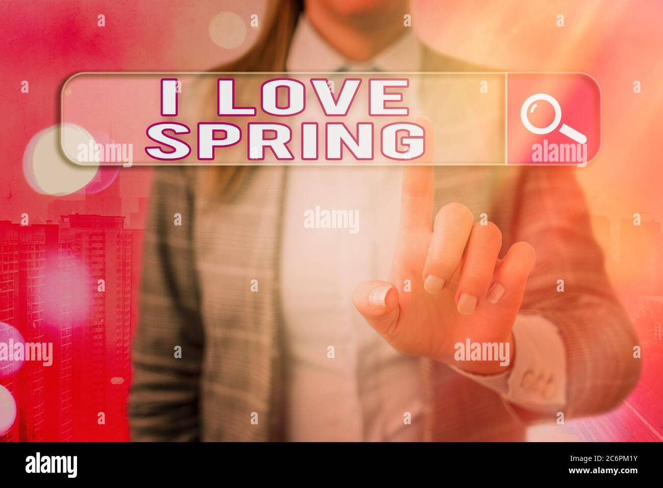 Conceptual hand writing showing I Love Spring. Concept meaning telling ...