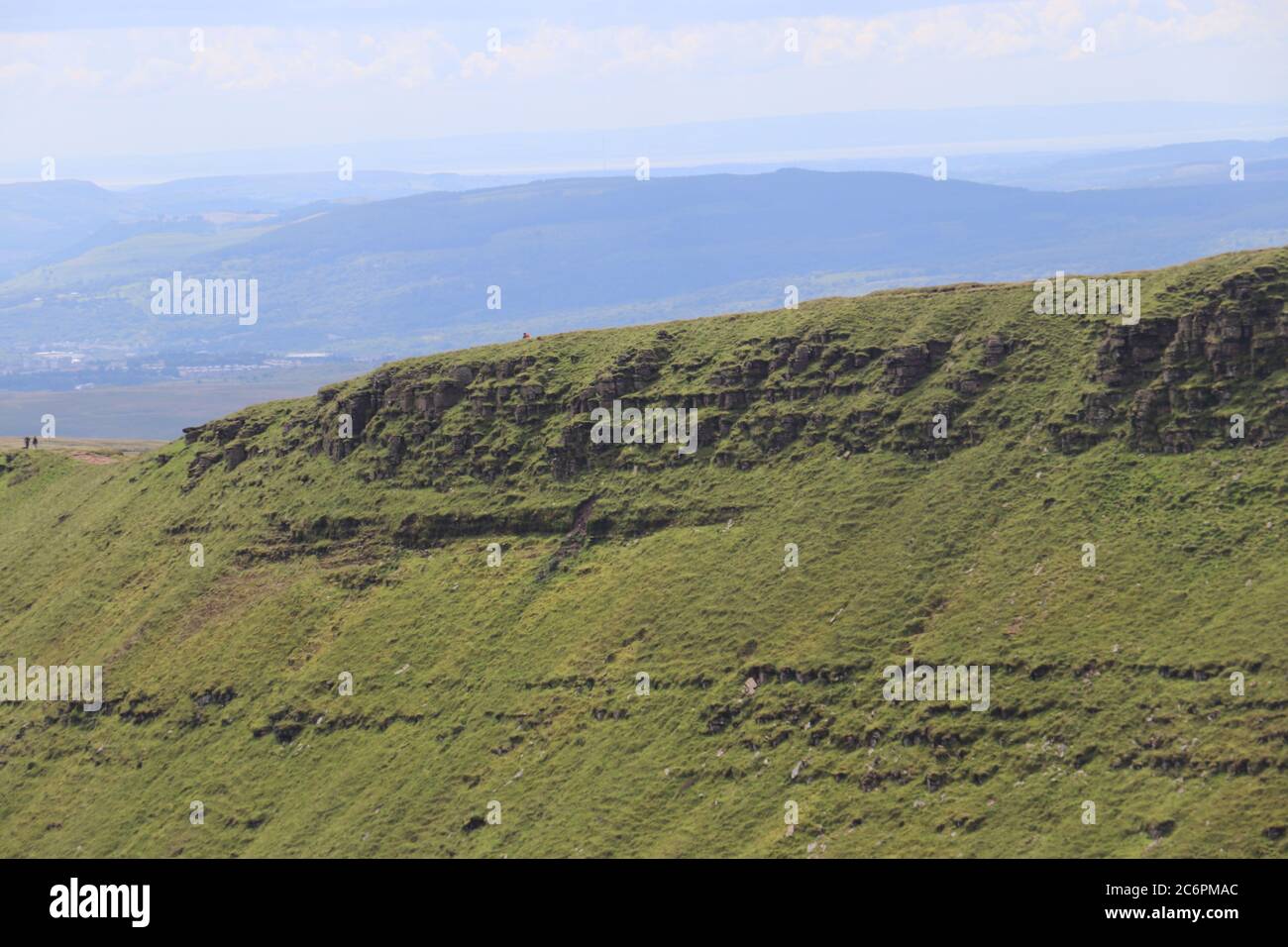 Close up of green ridge with cloudy sky Stock Photo - Alamy