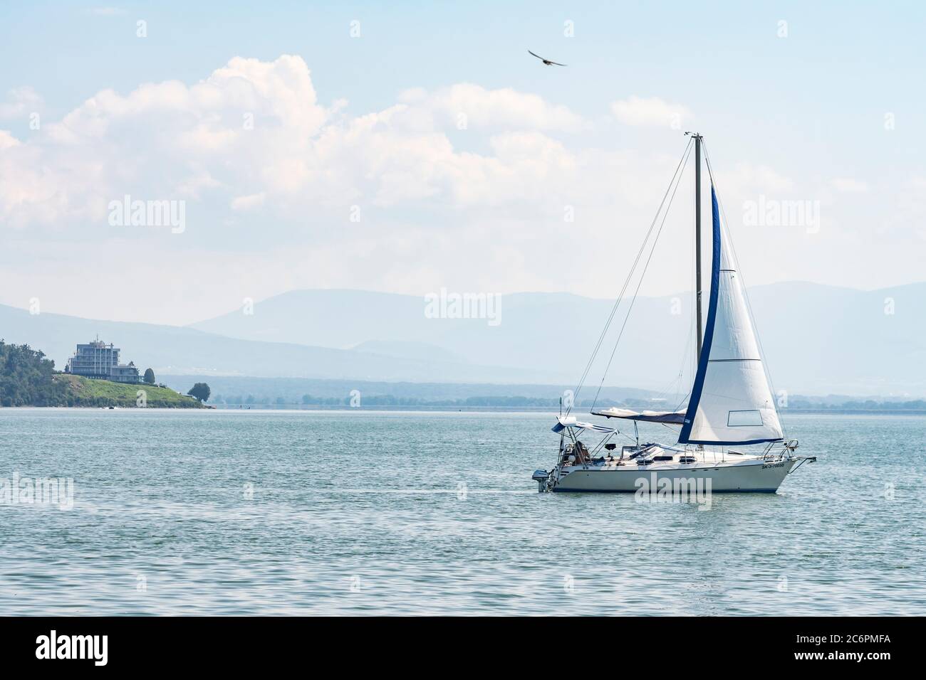 Sailboat on the lake Zemplinska Sirava. Eastern Slovakia, Europe Stock ...