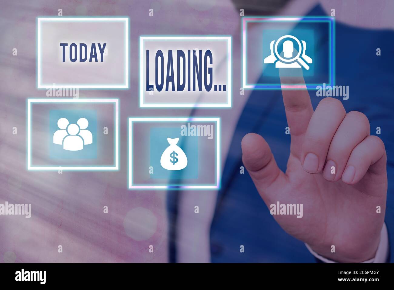 Word writing text Loading.... Business photo showcasing applying an ...