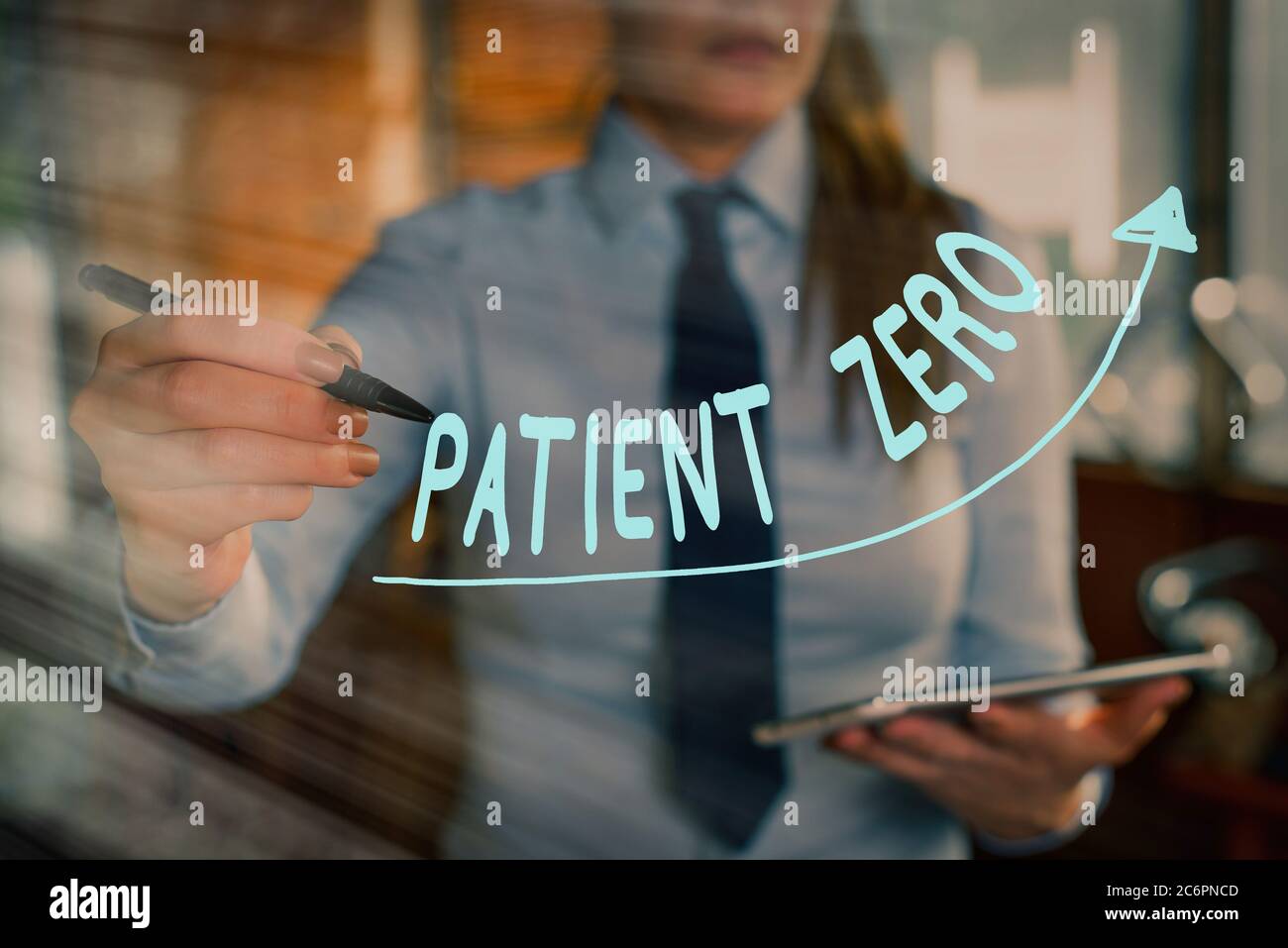 Text sign showing Patient Zero. Business photo showcasing primary ...