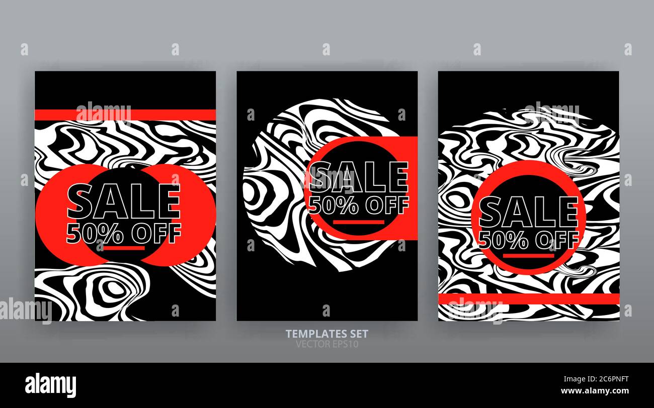 Abstract marable texture advertising placard design template. Trendy ...