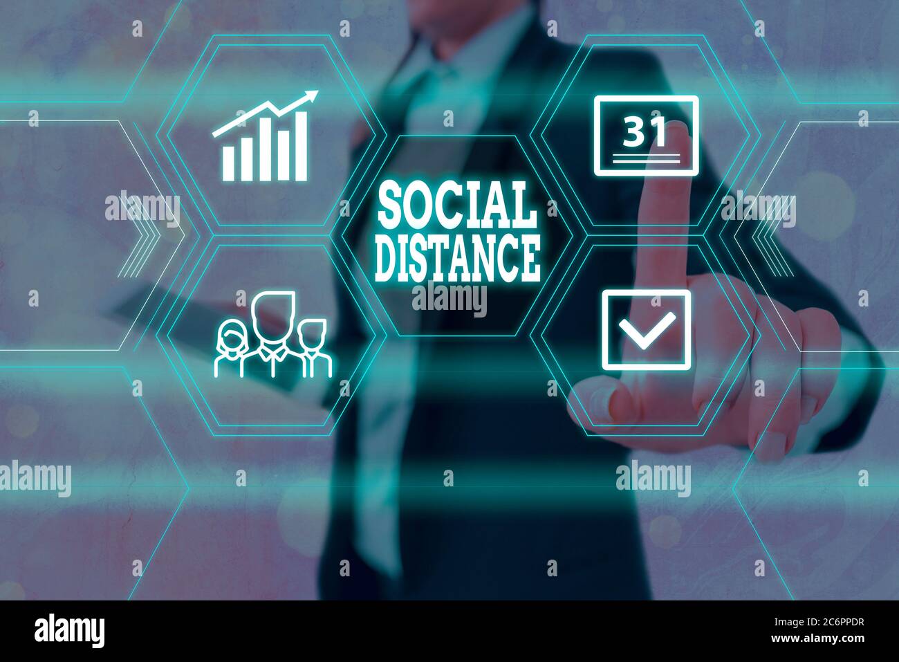 Text sign showing Social Distance. Business photo showcasing ...