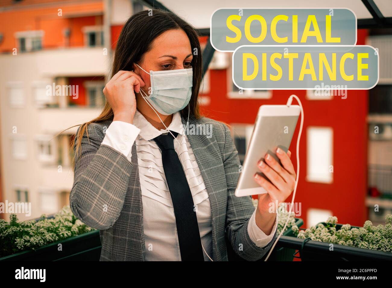 Text sign showing Social Distance. Business photo showcasing degree of ...