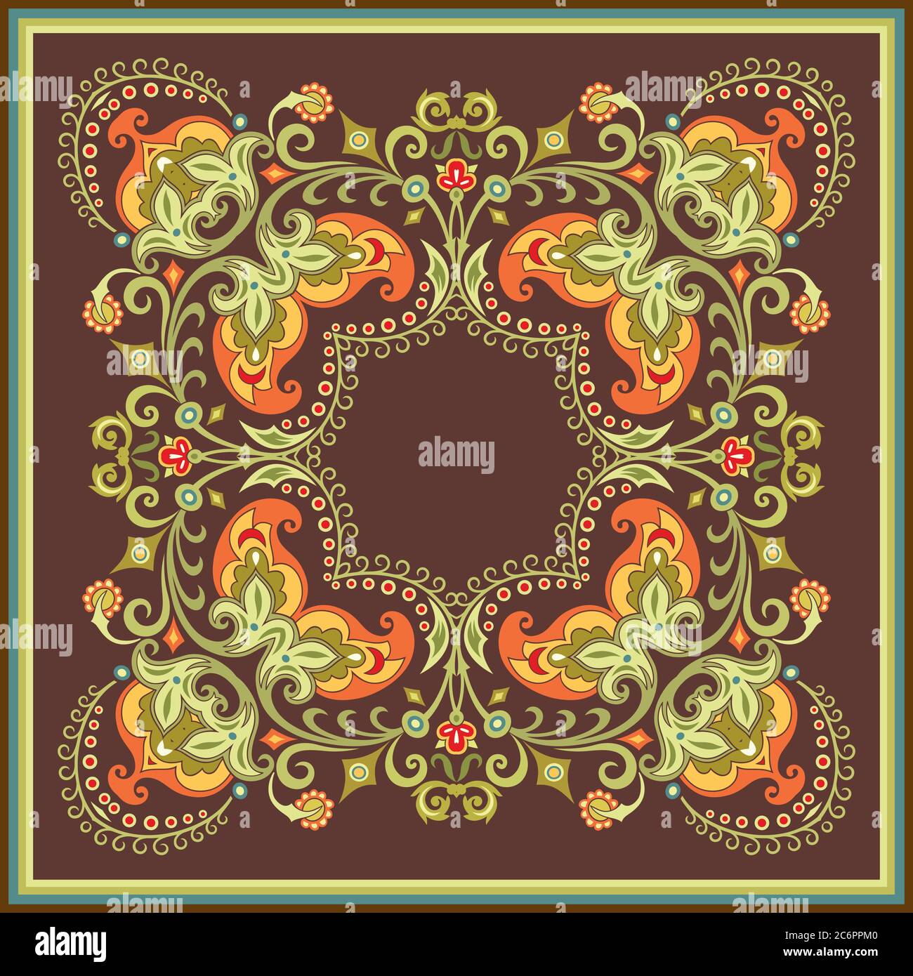 Vector ethnic abstract flower illustration Stock Vector Image & Art - Alamy