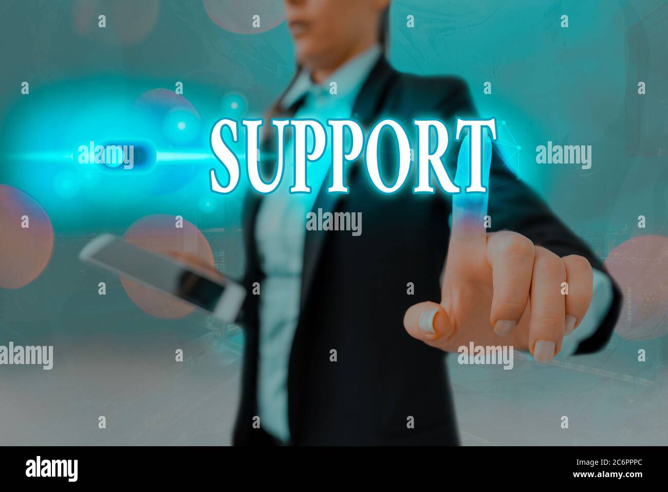 Conceptual hand writing showing Support. Concept meaning maintain ...