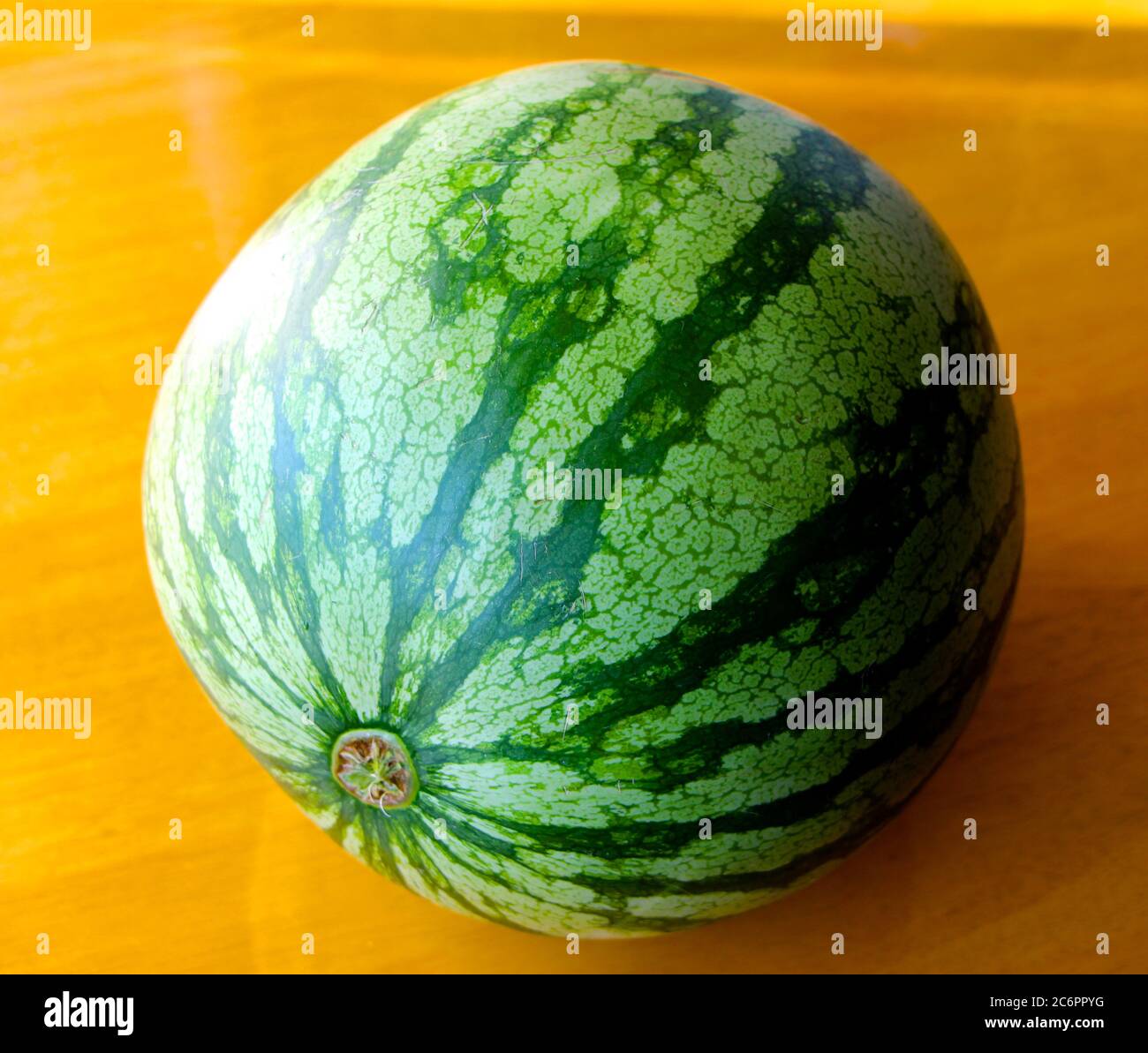 Fresh water melon ready to eat before being cut open Stock Photo - Alamy