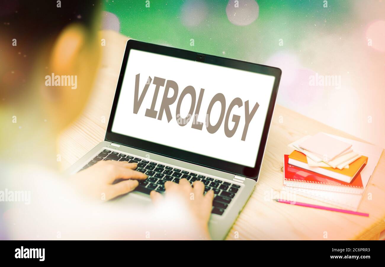 Conceptual hand writing showing Virology. Concept meaning branch of ...