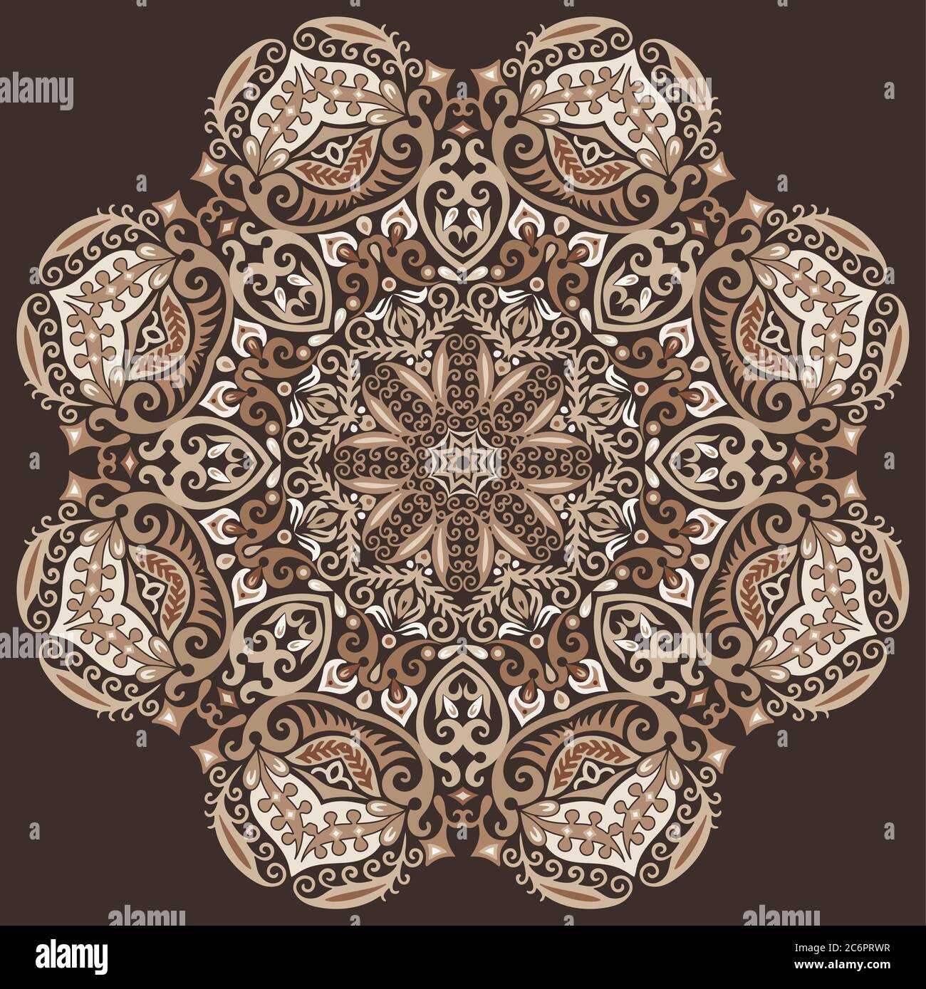 Vector ethnic abstract flower illustration Stock Vector Image & Art - Alamy