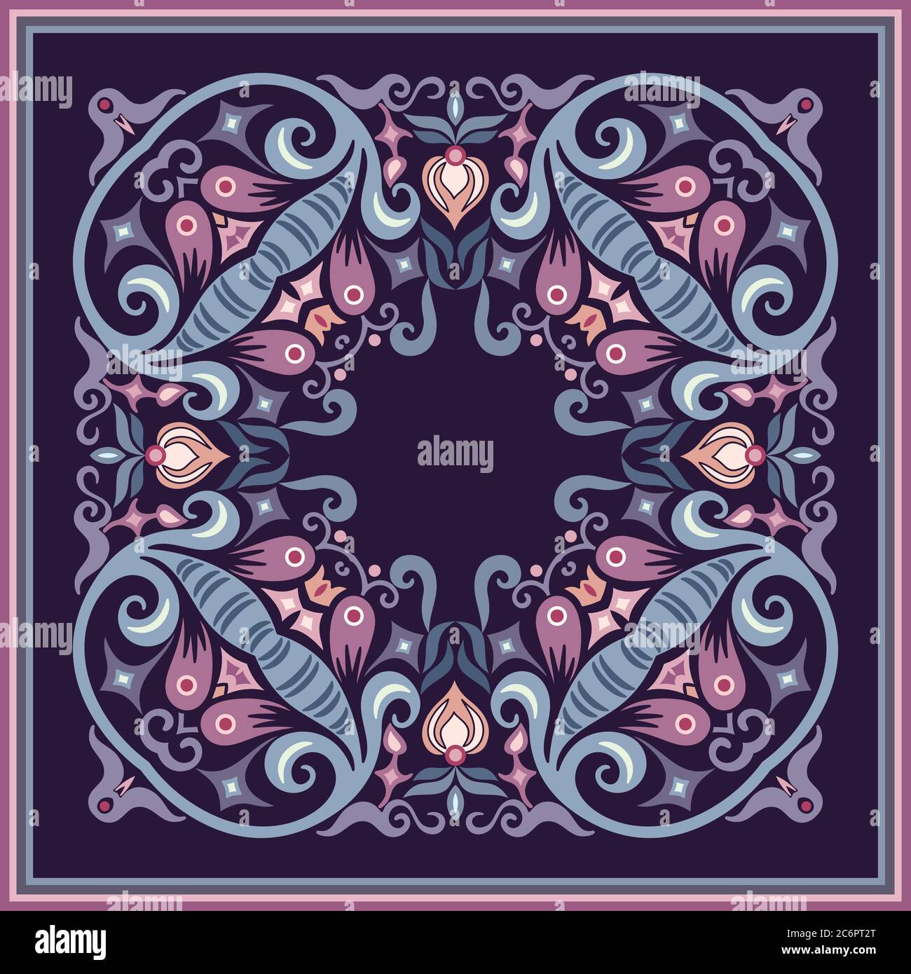 Vector ethnic abstract flower illustration Stock Vector Image & Art - Alamy