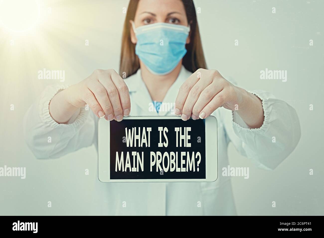 Text sign showing What Is The Main Problem Question. Business photo ...