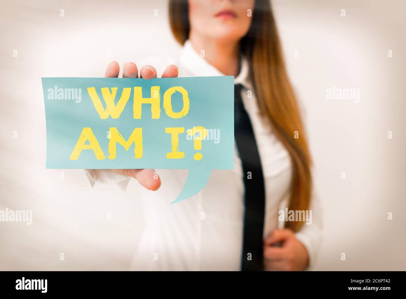 Writing note showing Who Am I Question. Business concept for asking ...