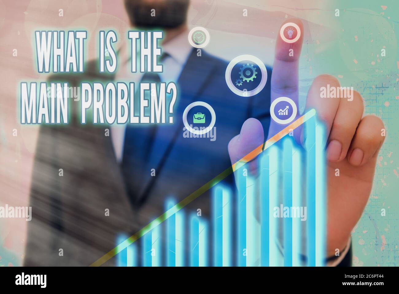 Text sign showing What Is The Main Problem Question. Business photo ...